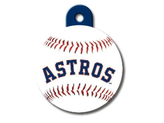 Engraved ID Tag: Large Baseball Houston Astros-- Round Tag - Large ...