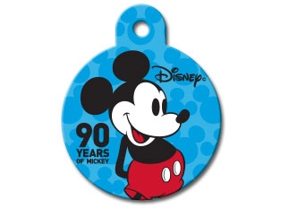 Engraved ID Tag: Large Round Mickey Celebrating 90 yrs - Large Sized ...