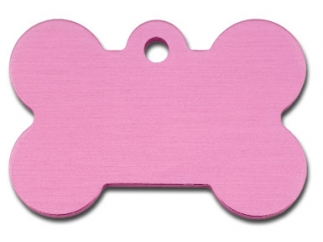 Engraved ID Tag: Large Bone Shape Pink - Large Sized Tag - Custom ...